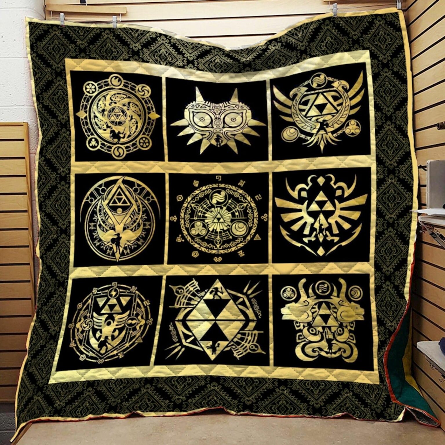Legend Of Zelda Symbols Quilt For Fans Quilt - Hot Sale 2026